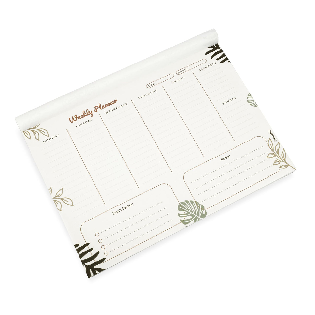 A4 Weekly Planner - Earth Foliage – Numic